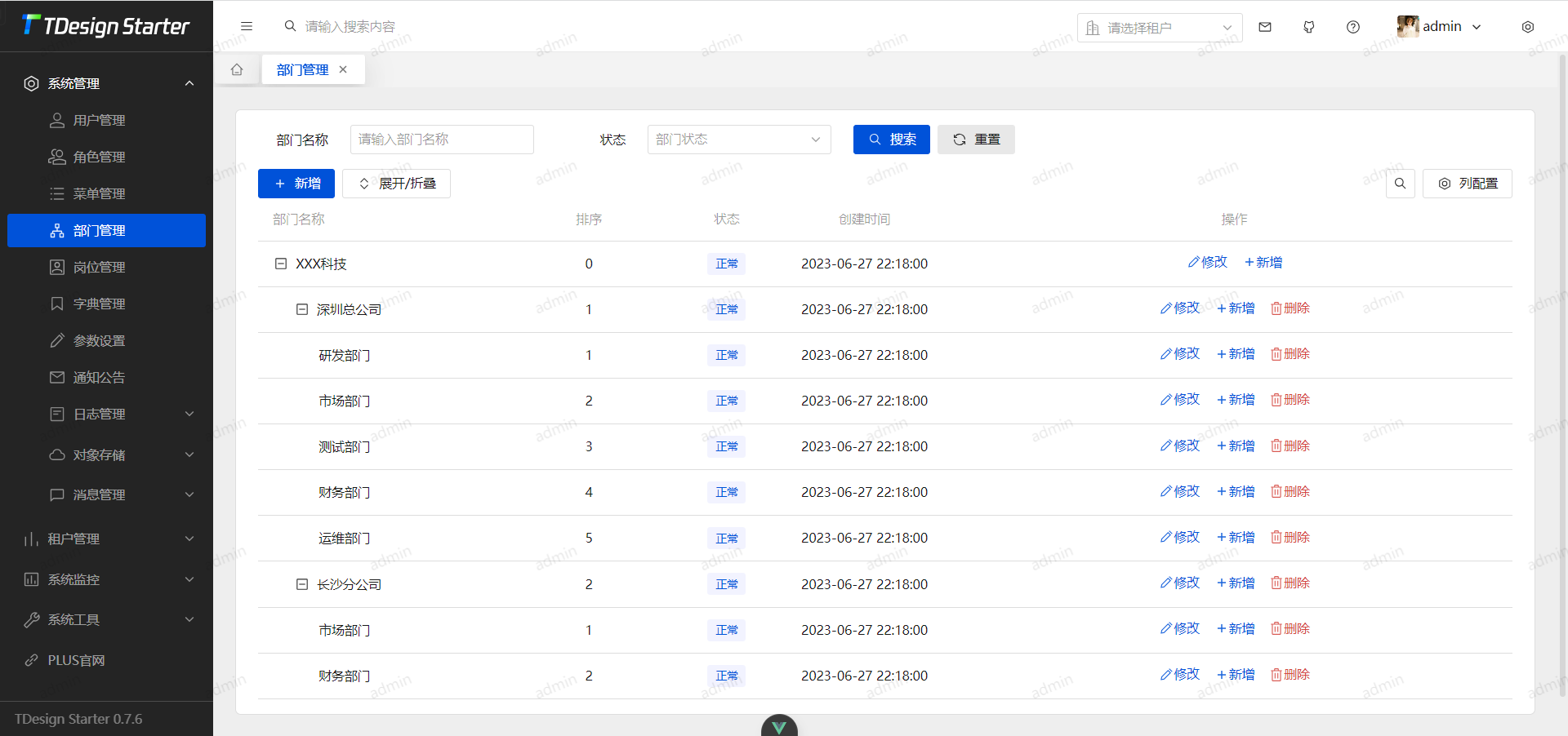 平台简介 | Ruoyi-TDesign